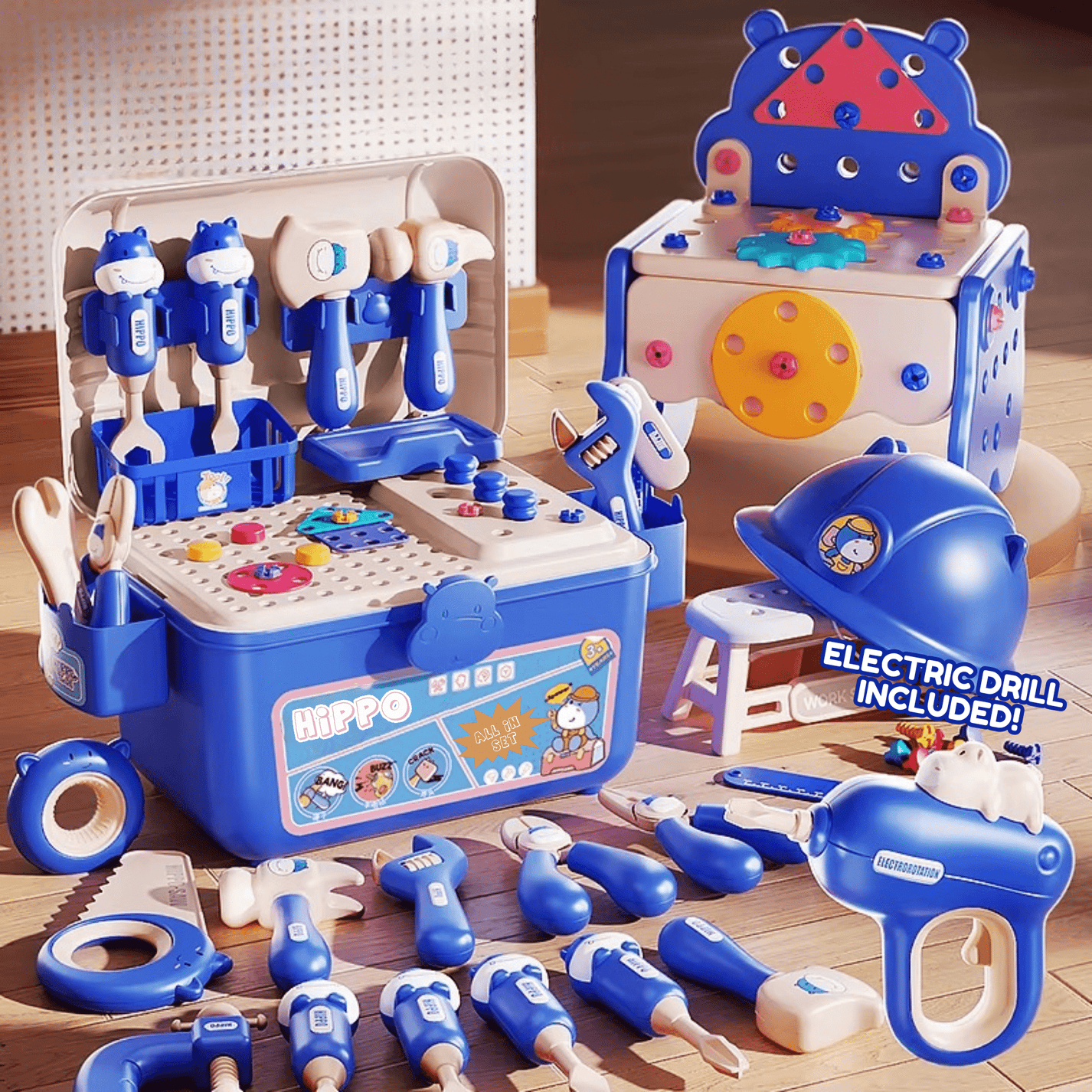 Hippo All-in-one Tool Hub DIY Montessori Tool Box Set – DIYative™