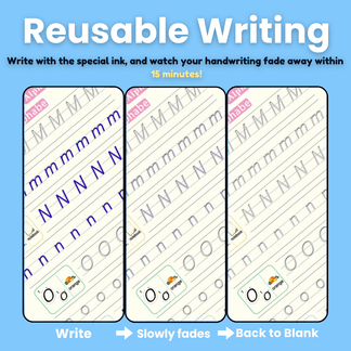 MagicGroove Tracing Book: Reusable Handwriting Practice with Disappear ...