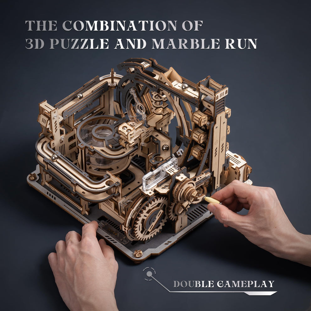 Marble Spaceport Marble Run DIY Wooden Puzzle – DIYative™