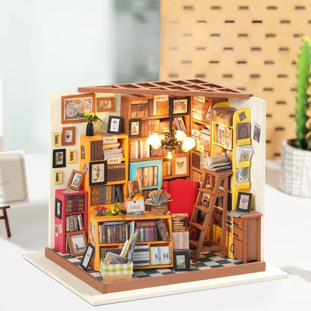 Sam's Study Library DIY Miniature House Kit – DIYative™