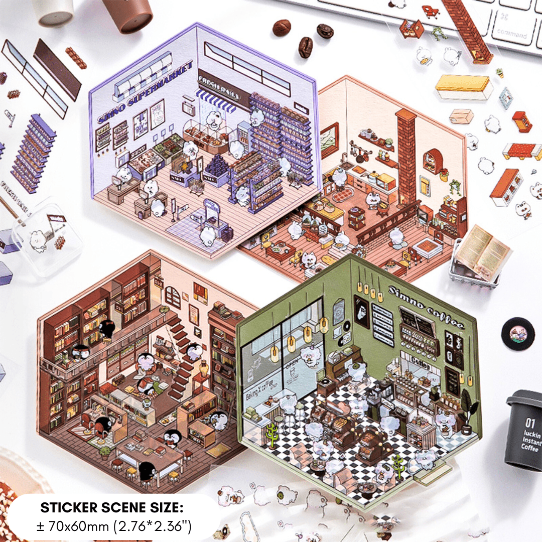 Simno Series - Stick n’ Scene 3D DIY Scene Stickers Therapy – DIYative™