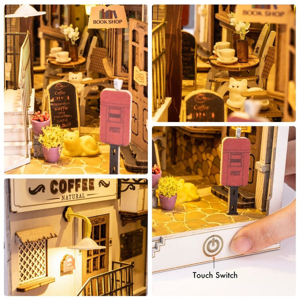 Sunshine Town 3D Wooden DIY Book Nook – DIYative™